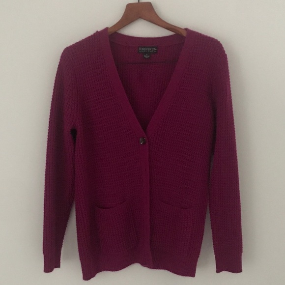 Sweaters | Fuchsia Knit Cardigan | Poshmark